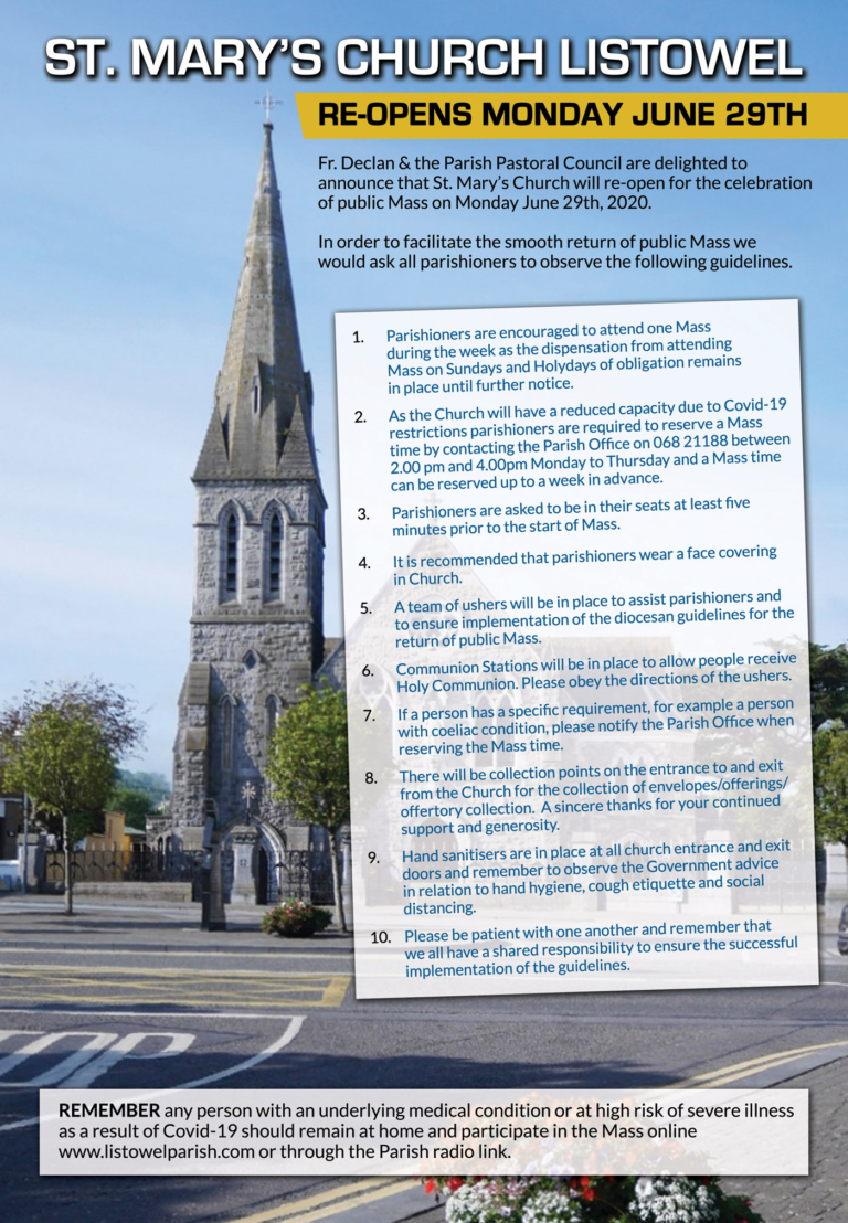 church opening - Listowel Parish